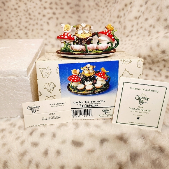Fitz and Floyd | Other | Charming Tails Garden Tea Party 98296 Special ...